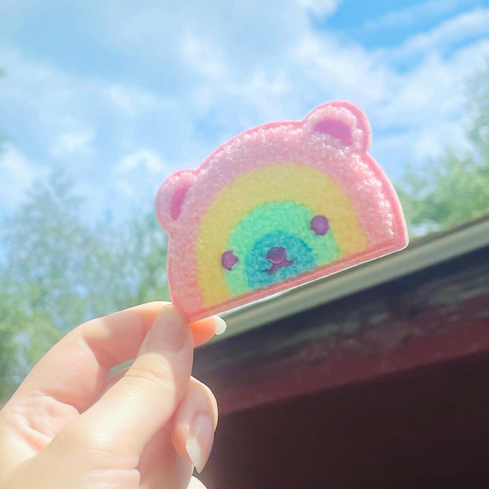 Rainbow Bear Chenille Patch - Etsy