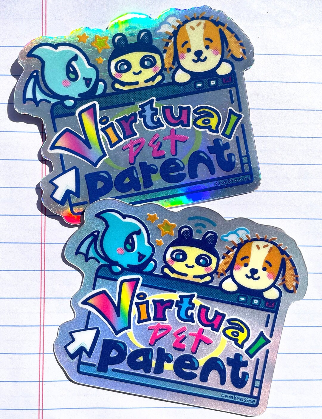 PREORDER Virtual Pet Parent Holo Sticker - Etsy