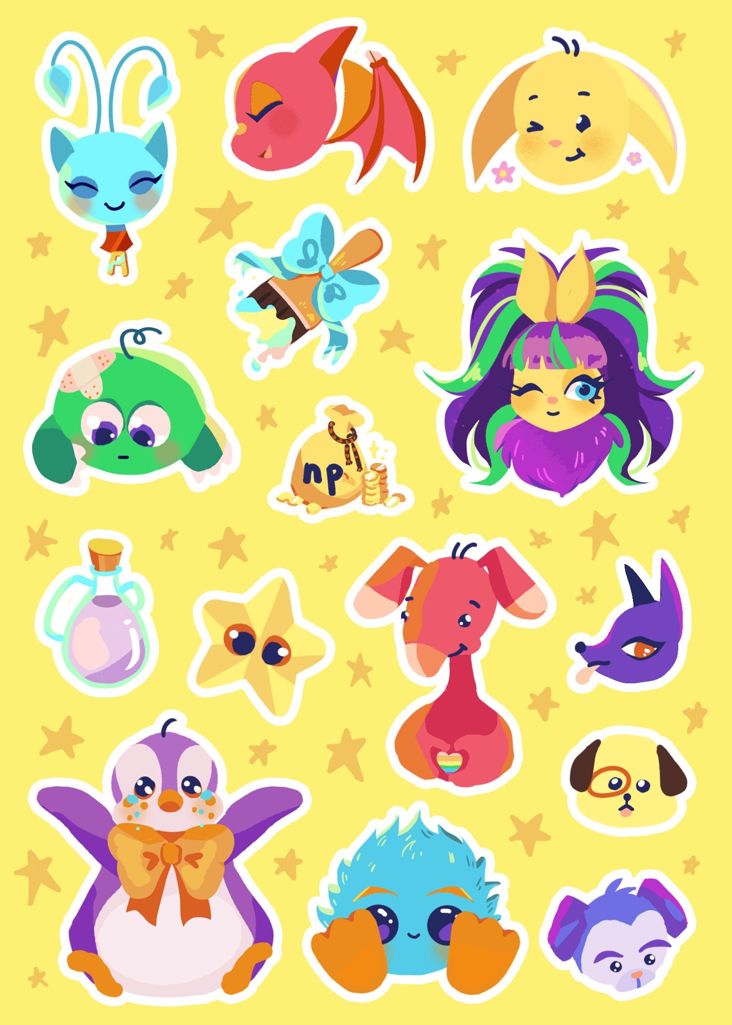 Virtual Pet Sticker Sheet - Etsy Canada