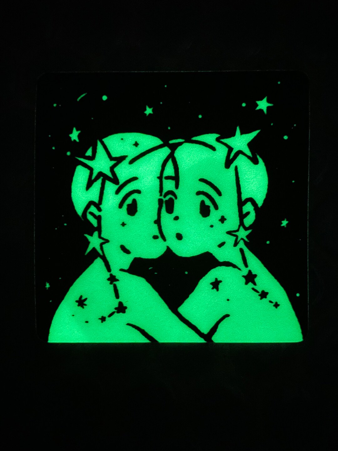 Gemini Glow-in-the-dark Sticker - Etsy