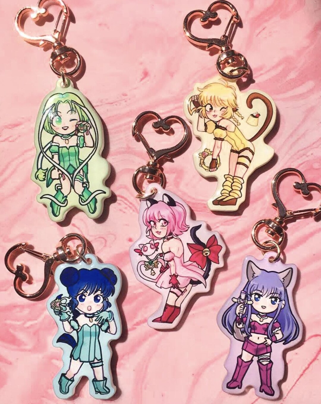 Magical Girl Acrylic Keychains - Etsy
