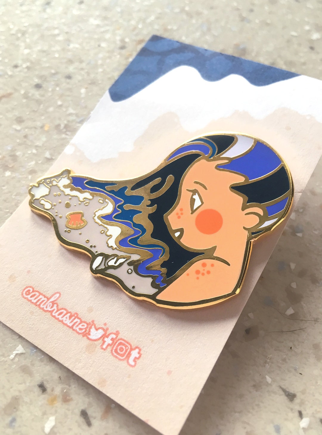 Seashore Enamel Pin - Etsy