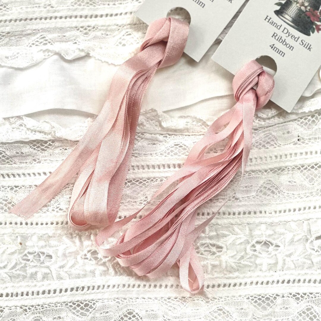 Silk Ribbon~ Hand Dyed Ribbon for Ribbon Embroidery ~ Bourbon Queen ...