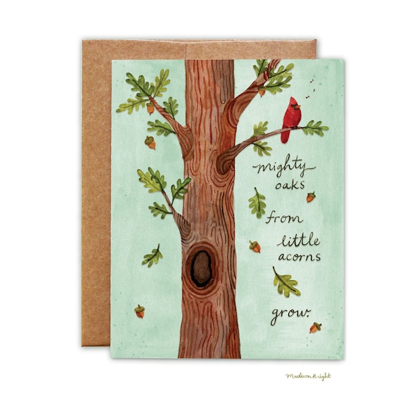 Oak Tree Greeting Cards - Etsy