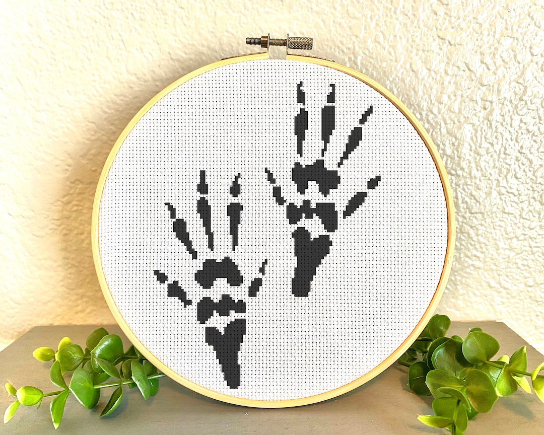 Rat Paw Print - Cute Rat Cross Stitch Pattern, Easy Cross-stitch for ...