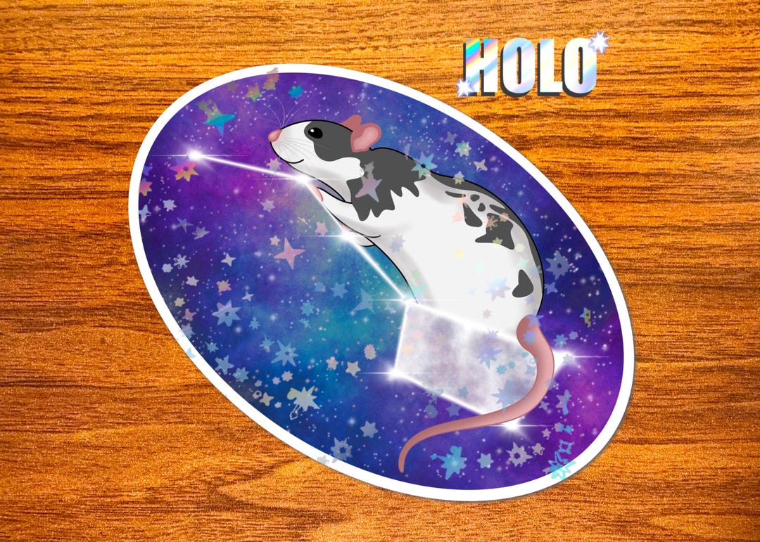 Space Rat, Big Dipper - Holographic Vinyl Rat Sticker - Etsy