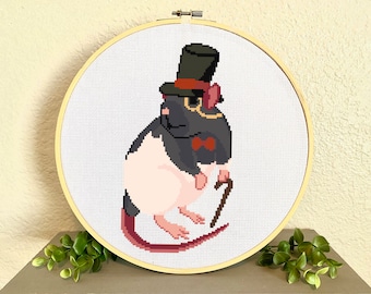 Fancy Rat Cross Stitch Chart/pattern PDF Download - Etsy