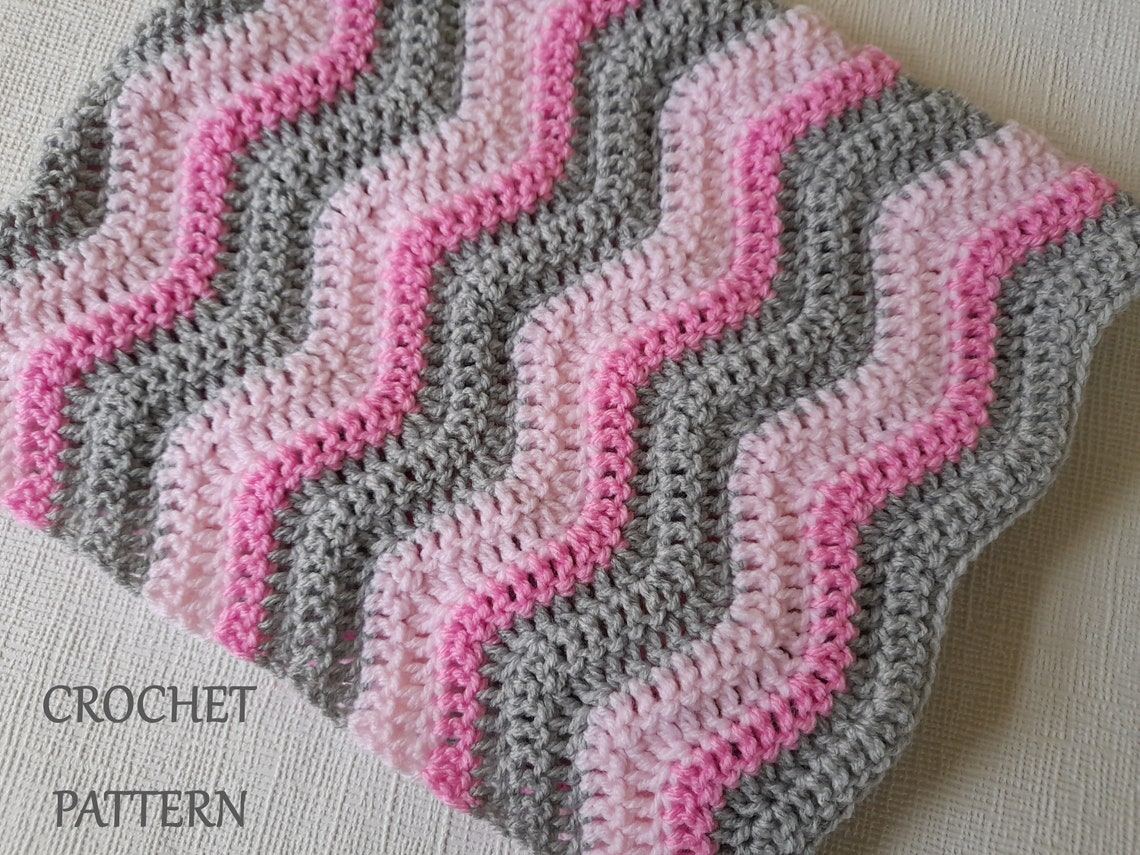 Crochet PATTERN Baby Rippled Blanket Ripple Blanket for Baby - Etsy