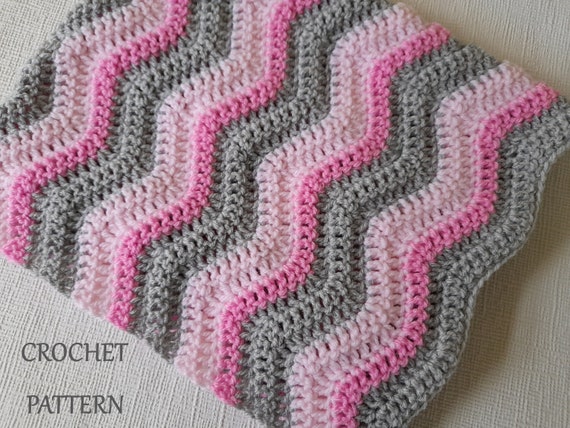 Crochet PATTERN Baby Rippled Blanket Ripple Blanket for Baby - Etsy