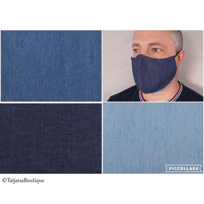 Denim Face Mask - Etsy