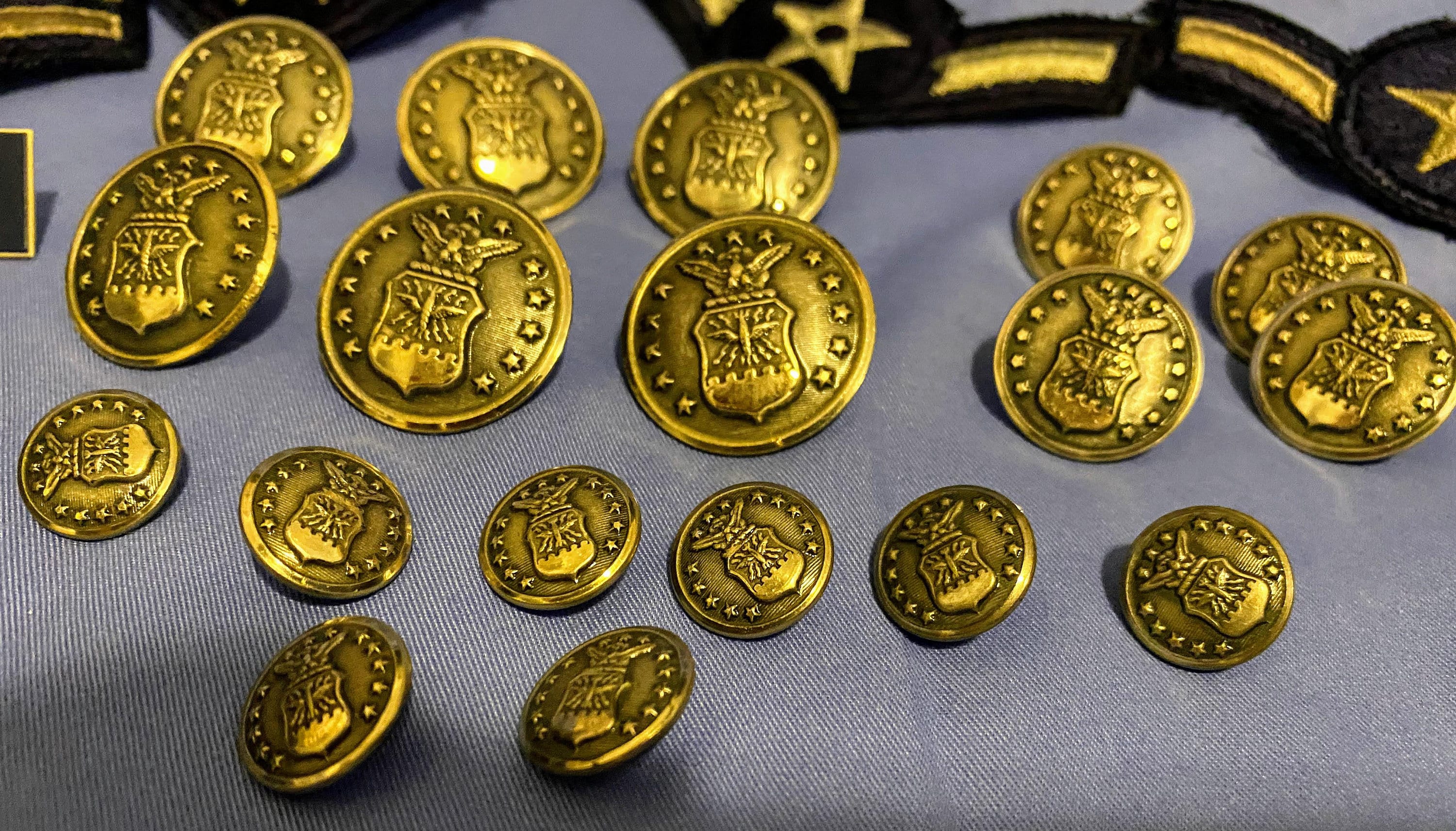 Vintage Brass Military Buttons and Military Bar Patches. - Etsy