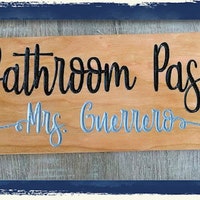 Custom Hall Passes Science Class Bathroom Pass Science Teacher ...