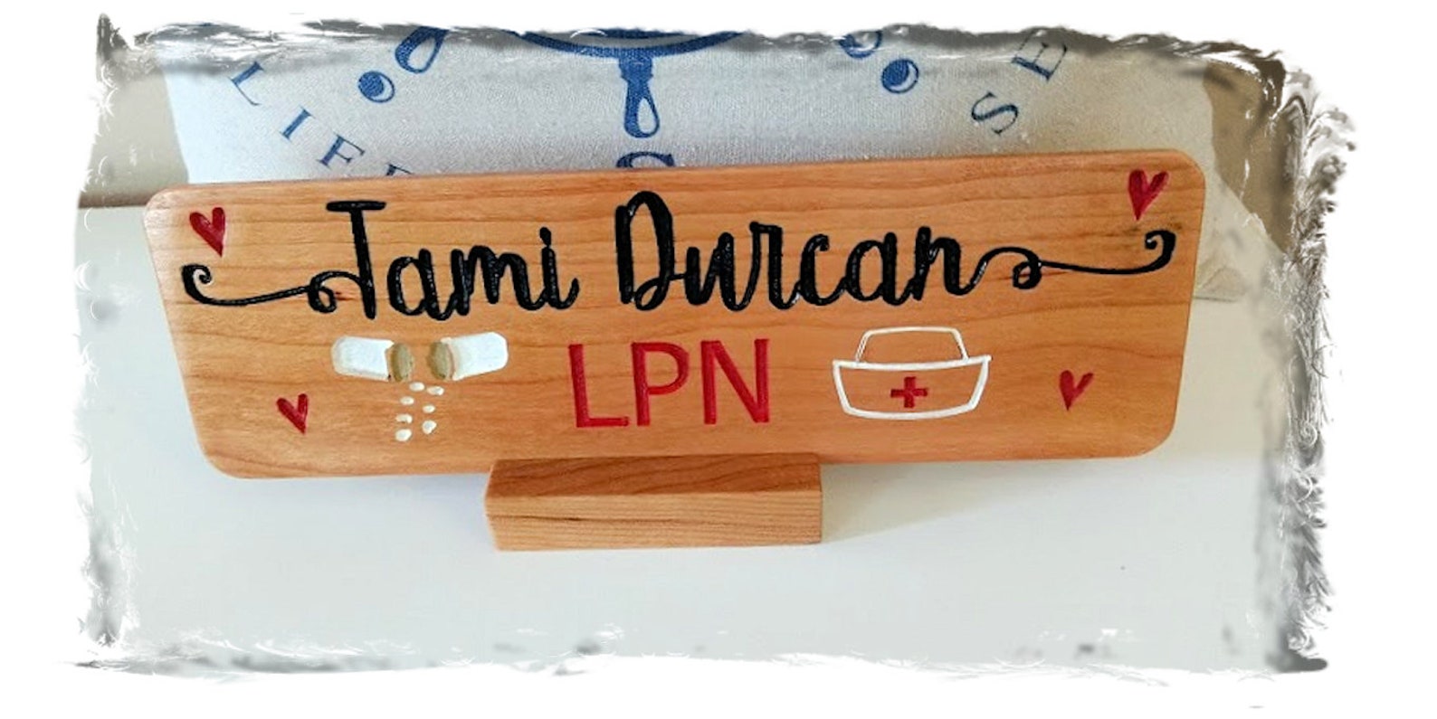 NURSE PERSONALIZED Desk Name Plate Nurse Plaque Sign Solid - Etsy