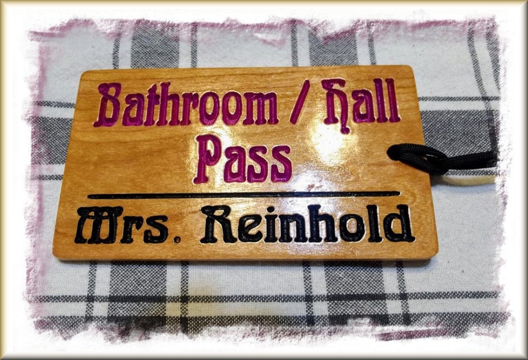 ART DECO PASS | Teacher Gift Hall Bathroom Pass for Classroom ...