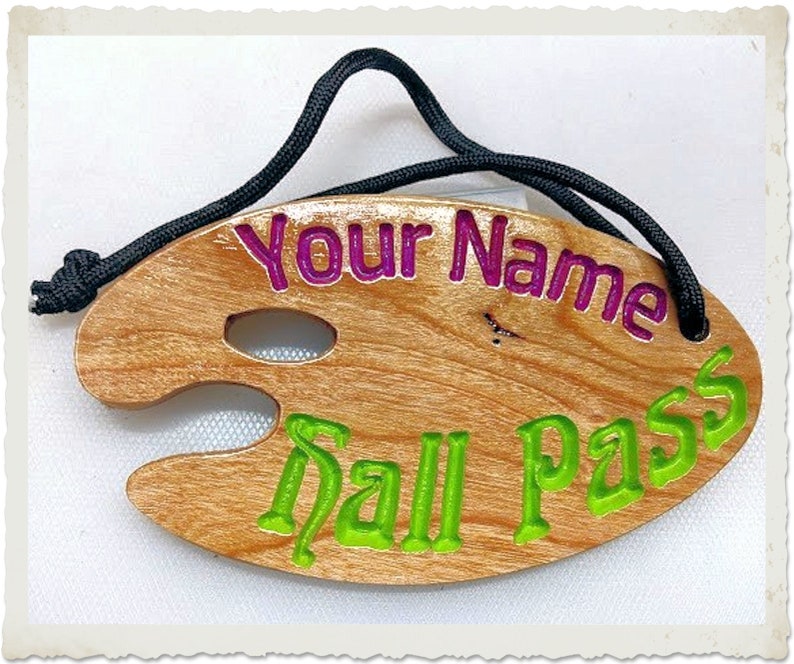 PERSONALIZED ART PASS for Teachers 2 Text Color Choices | Etsy