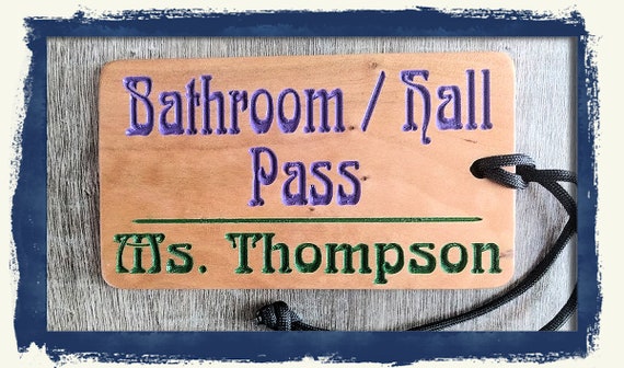 ART DECO PASS Teacher Gift Hall Bathroom Pass for Classroom | Etsy