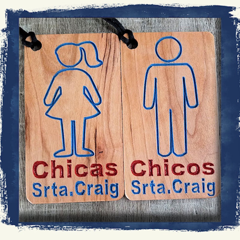 Spanish Bathroom Sign - Etsy