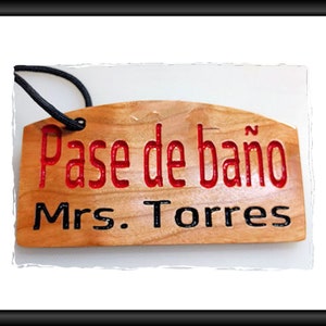 PERSONALIZED SPANISH PASS | Great Teacher Gift | Over 16 Text Color ...
