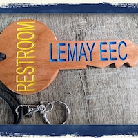 Large Restroom Keychain, Oversized Bathroom Pass, Giant Toilet Key Ring ...