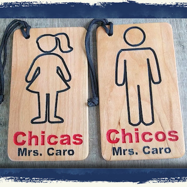 Bathroom Passes Classroom Spanish - Etsy