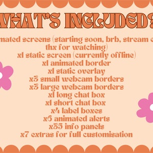 Retro Stream Overlay for Twitch, Aesthetic 60s Animated Gaming Overlay ...