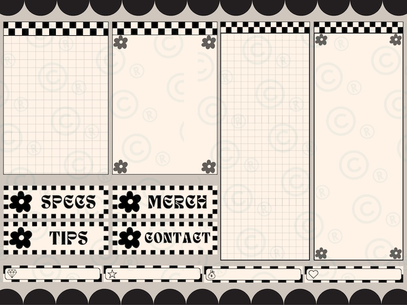 Animated Stream Bundle, Black Twitch Stream Overlays, Emo Youtube ...