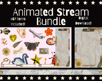 Aesthetic Y2K Pink | Animated Stream Overlay Pack - Etsy