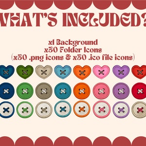 Quilting Desktop Wallpaper and Folder Icon Bundle, Button Icons ...
