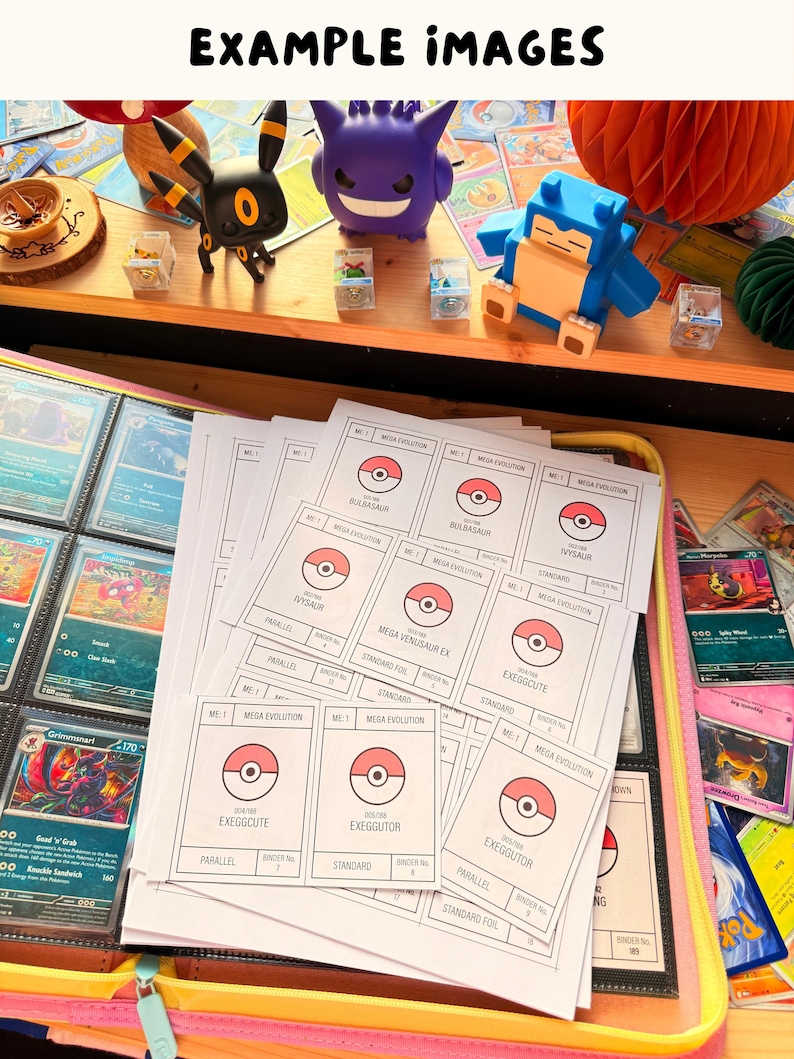 Mega Evolution Pokémon Binder Placeholder Cards Printable Master Set