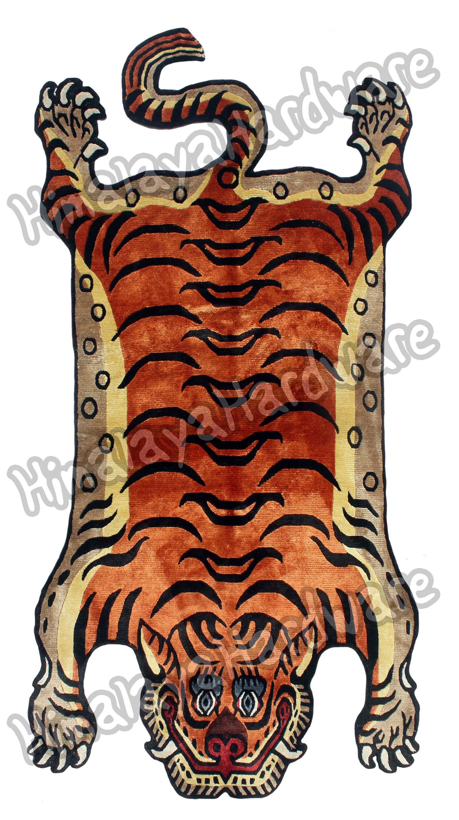 100% Silk Tibetan Tiger Rug/Carpet: 2x3 2.5x4.5 3x6 ft | Etsy