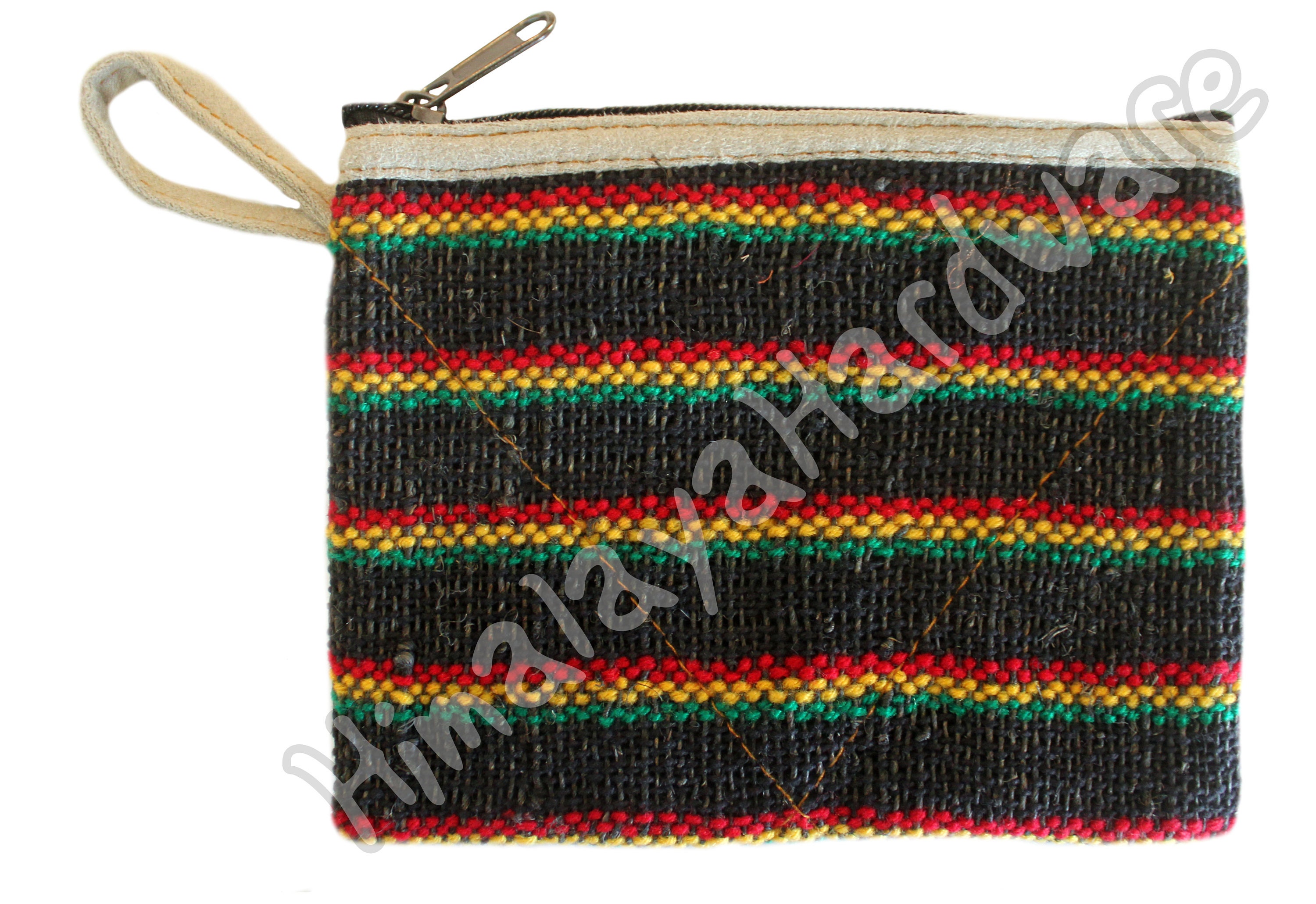 Hemp/silk/cotton Pouch: Bag Case Zipper Rasta Coin Purse Backpack ...