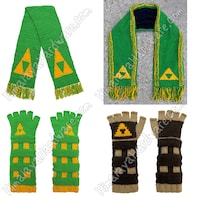 Legend of Zelda Inspired Green Hand Knitted Link Scarf With Triforce ...