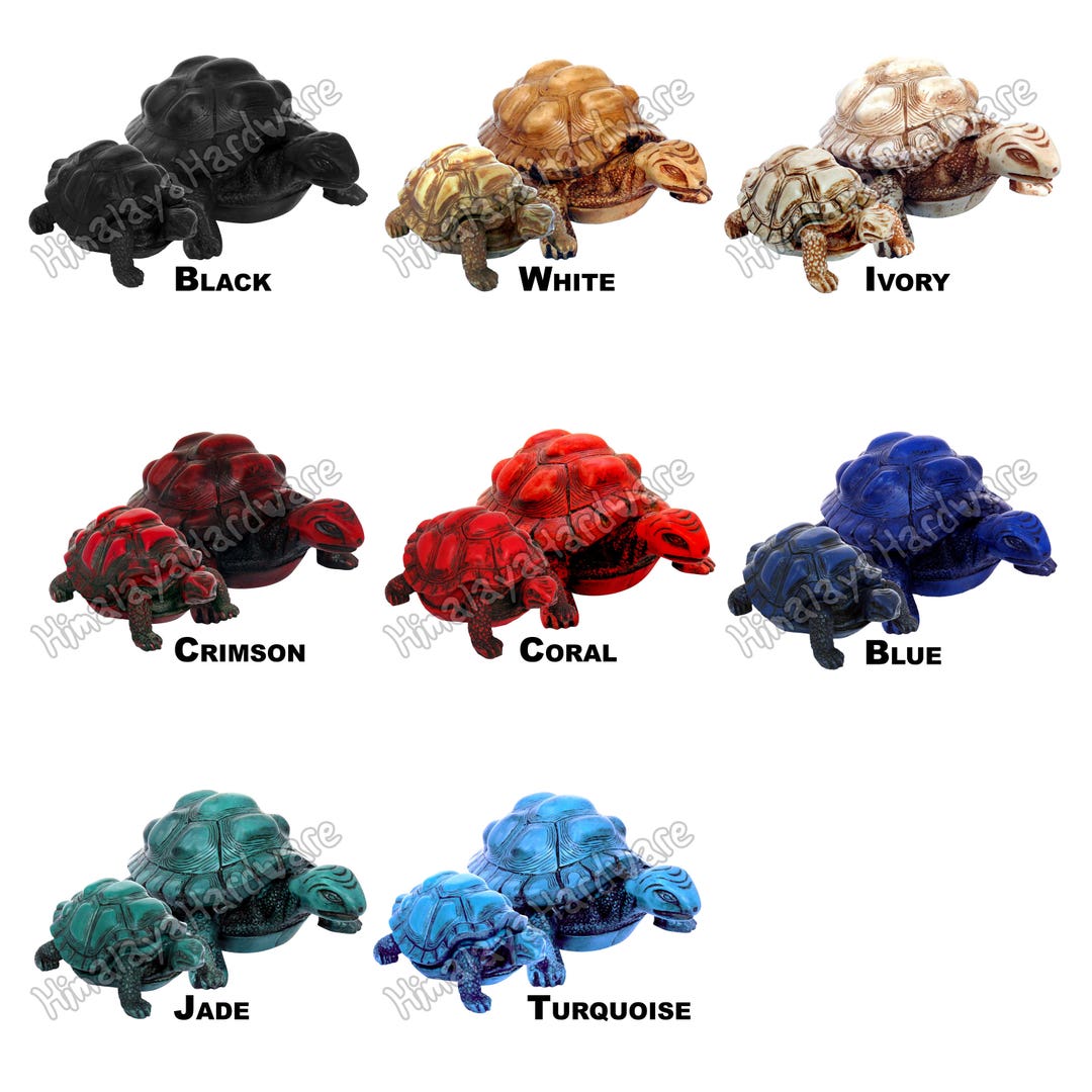 Resin Turtle Storage Box: Tortoise Storage Box Container Green Blue ...