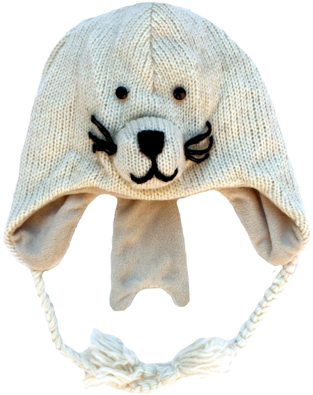 Knit Wool Seal Hat: Ear Flap Animal Winter Bird Beak Ear Beanie Cute ...