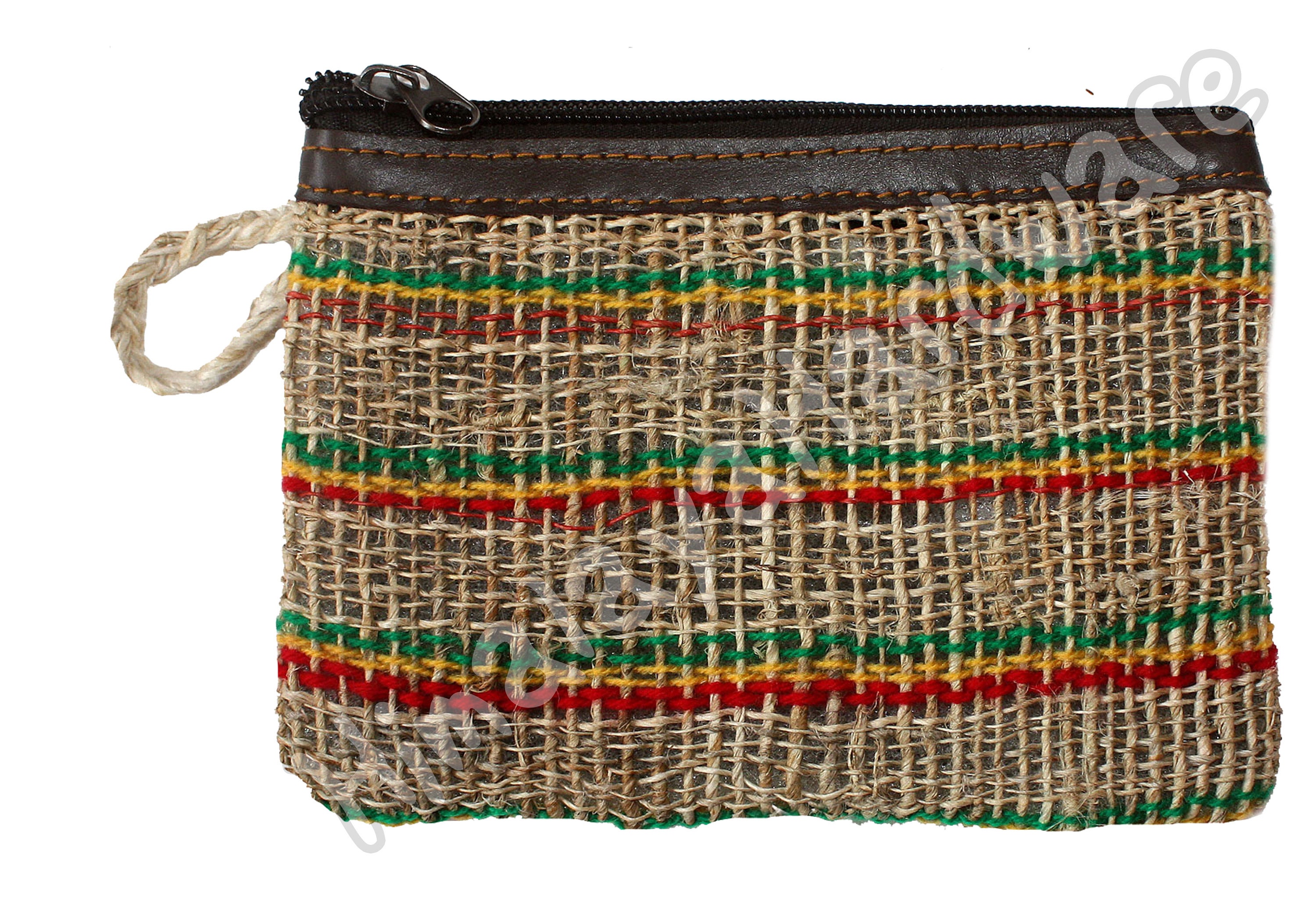 Hemp/silk/cotton Pouch: Bag Case Zipper Rasta Coin Purse Backpack ...
