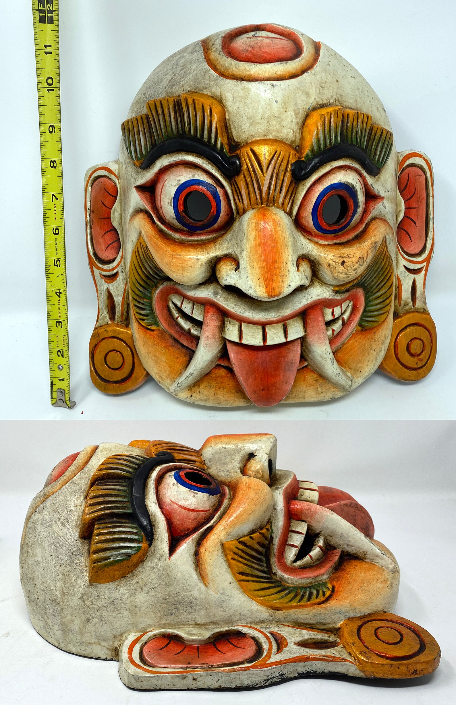 Wood Lakhey/lakhe Demon Mask: Wall-hanging Carved Nepal Nepali - Etsy