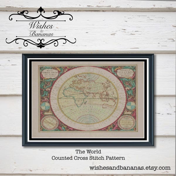 Map Cross Stitch - Etsy