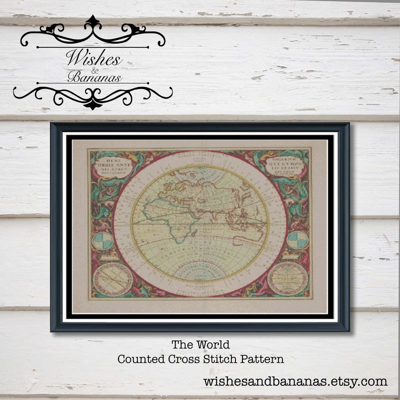 Map Cross Stitch - Etsy