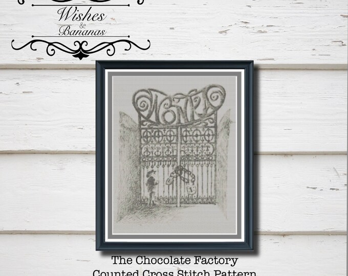 Willy Wonka's Chocolate Factory Counted Cross Stitch Design Charlie and ...
