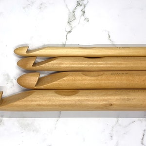 Jumbo Wood Crochet Hooks, 30mm, 25mm, 20mm, 15mm, Large Crochet Hook ...