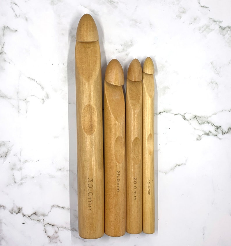 Jumbo Wood Crochet Hooks 30mm 25mm 20mm 15mm Large - Etsy
