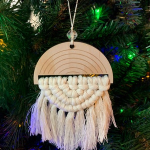 Rainbow Macrame Frame Macrame Ornament Wood Macrame Loom - Etsy