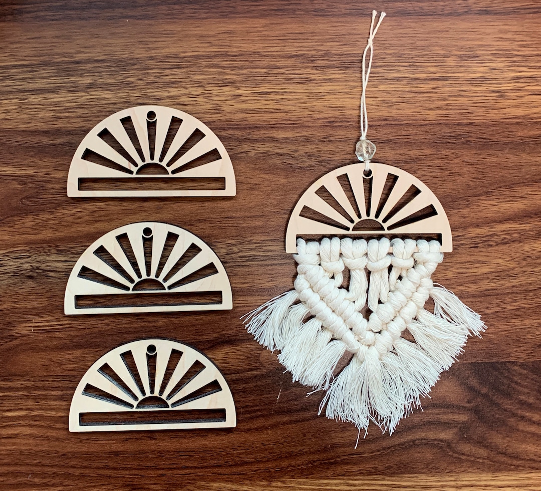 Sun Rays Macrame Frame Macrame Ornament Wood Macrame Loom - Etsy