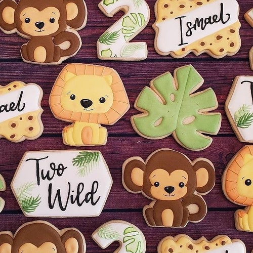 Safari Themed Cookies Wild One Cookie Jungle Animal Cookies - Etsy