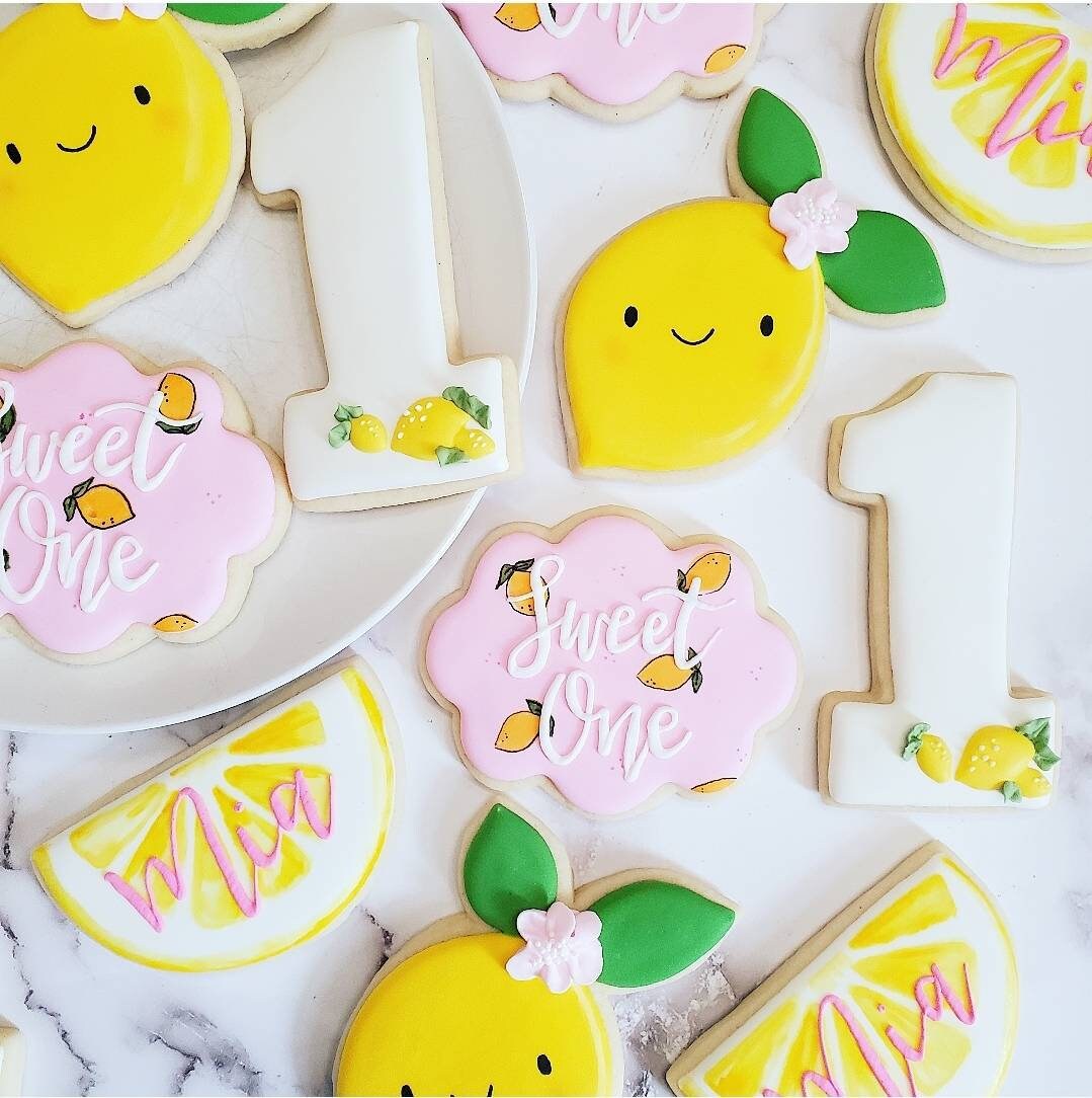 Lemon First Birthday Cookies Sweet One Cookies | Etsy