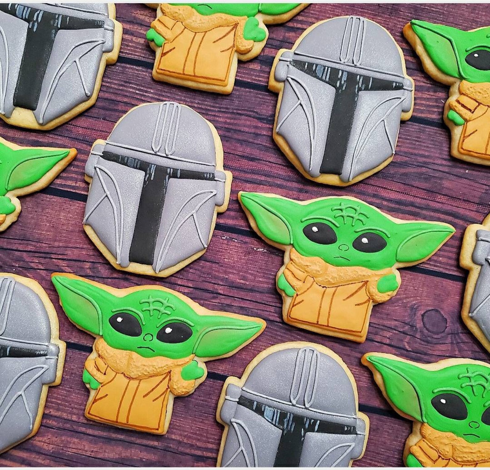 Baby Yoda and Mandalorian Cookies | Etsy