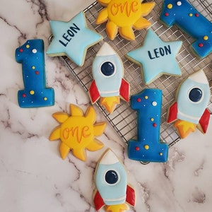 Space Birthday Cookies - Etsy