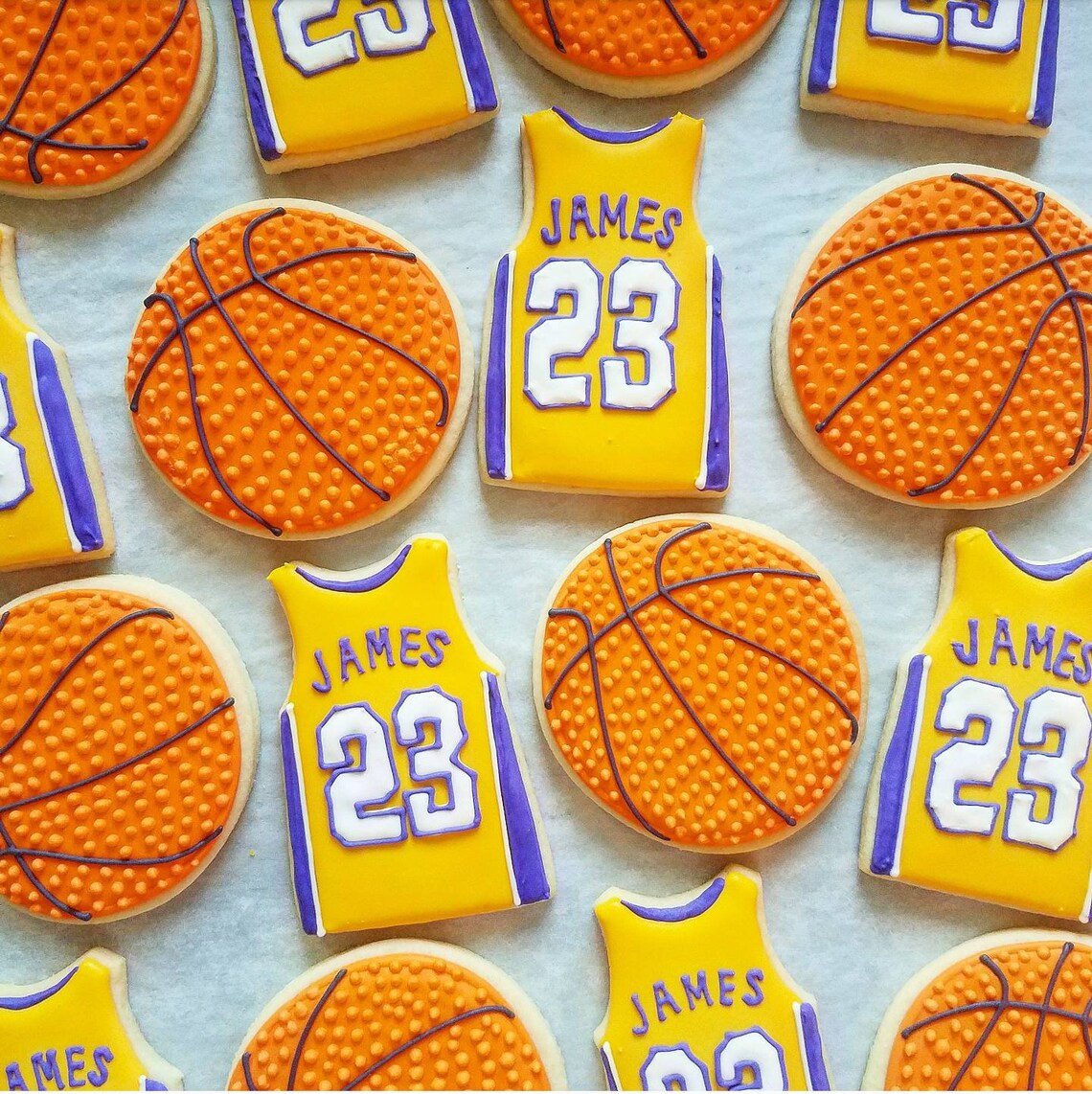 Basketball Cookies Jersey Cookies Lakers Cookies | Etsy
