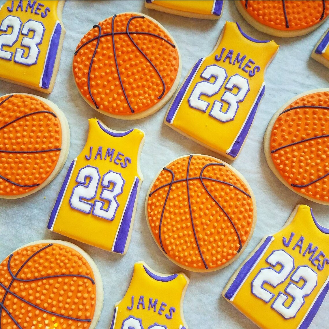 Basketball Cookies Jersey Cookies Lakers Cookies | Etsy