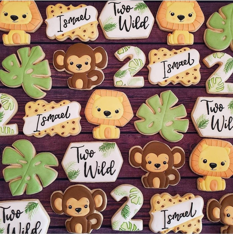 Safari Birthday Cookies, Jungle Cookies - Etsy